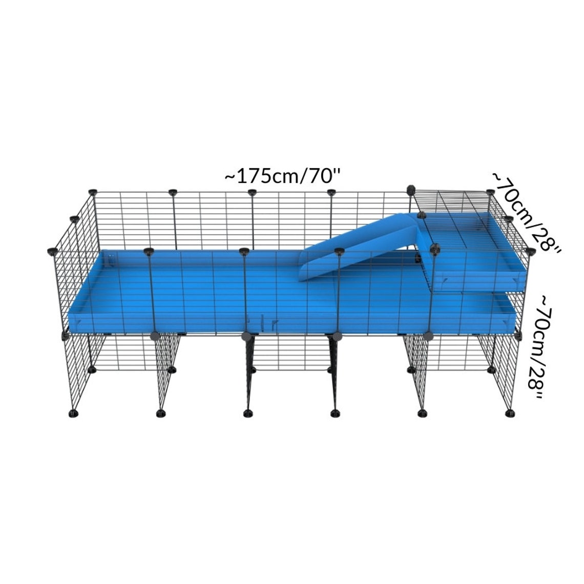 XL Guinea Pig C&C Cage 5x2 With Loft Ramp and Stand Corrugated - Etsy ...