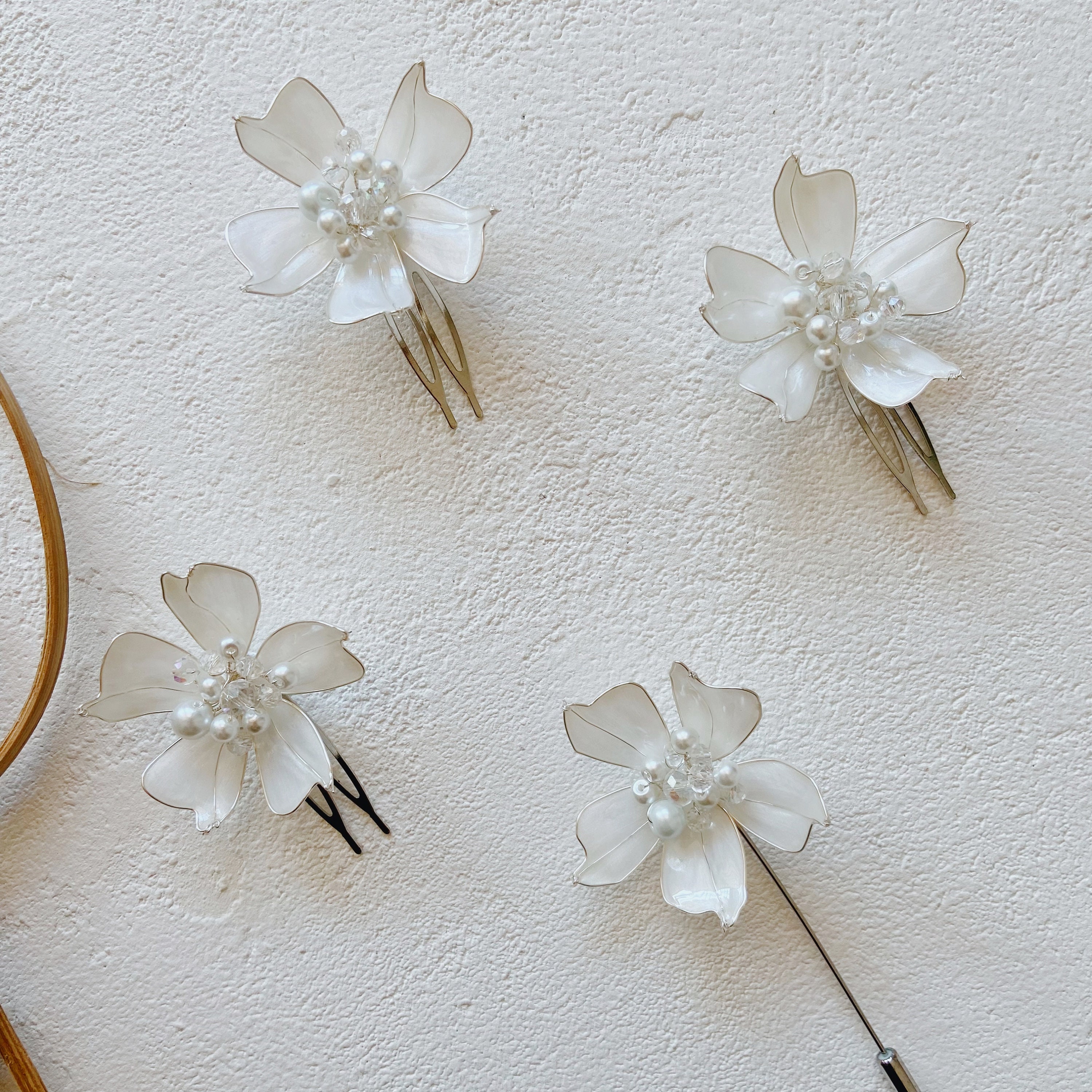Bridal Hair Piece,bridal Hair Pin Set,bridal Hair Piece Floral, Winter ...