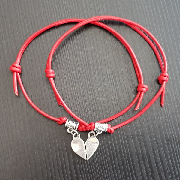Two Hearts Bracelet - Etsy
