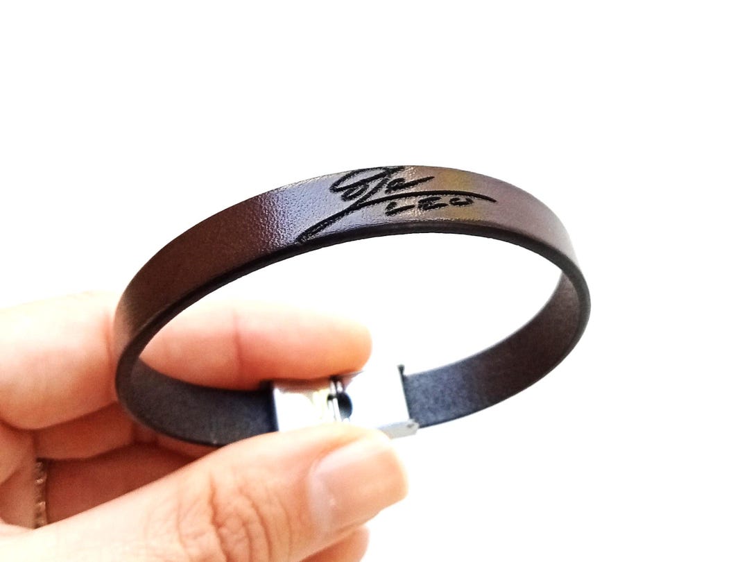 Lionel Messi Signature Leather Bracelet: Soccer Fan Gift, Custom ...