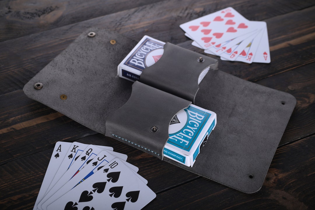 Leather Deck Card Case, Playing Cards Case, Playing Cards Lovers Gift ...