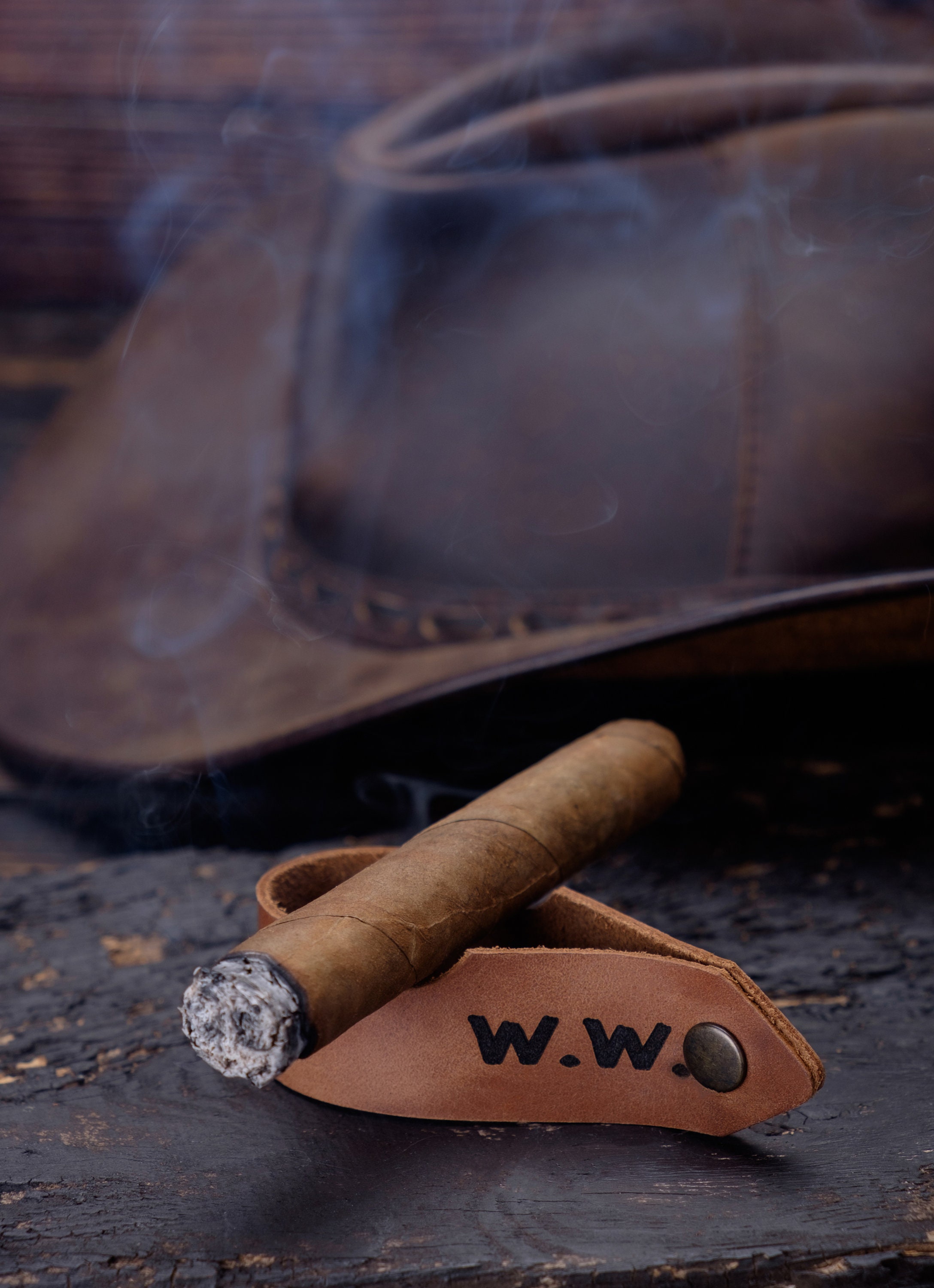 Leather Cigar Rest Leather Cigar Holder Leather Cigar Stand - Etsy