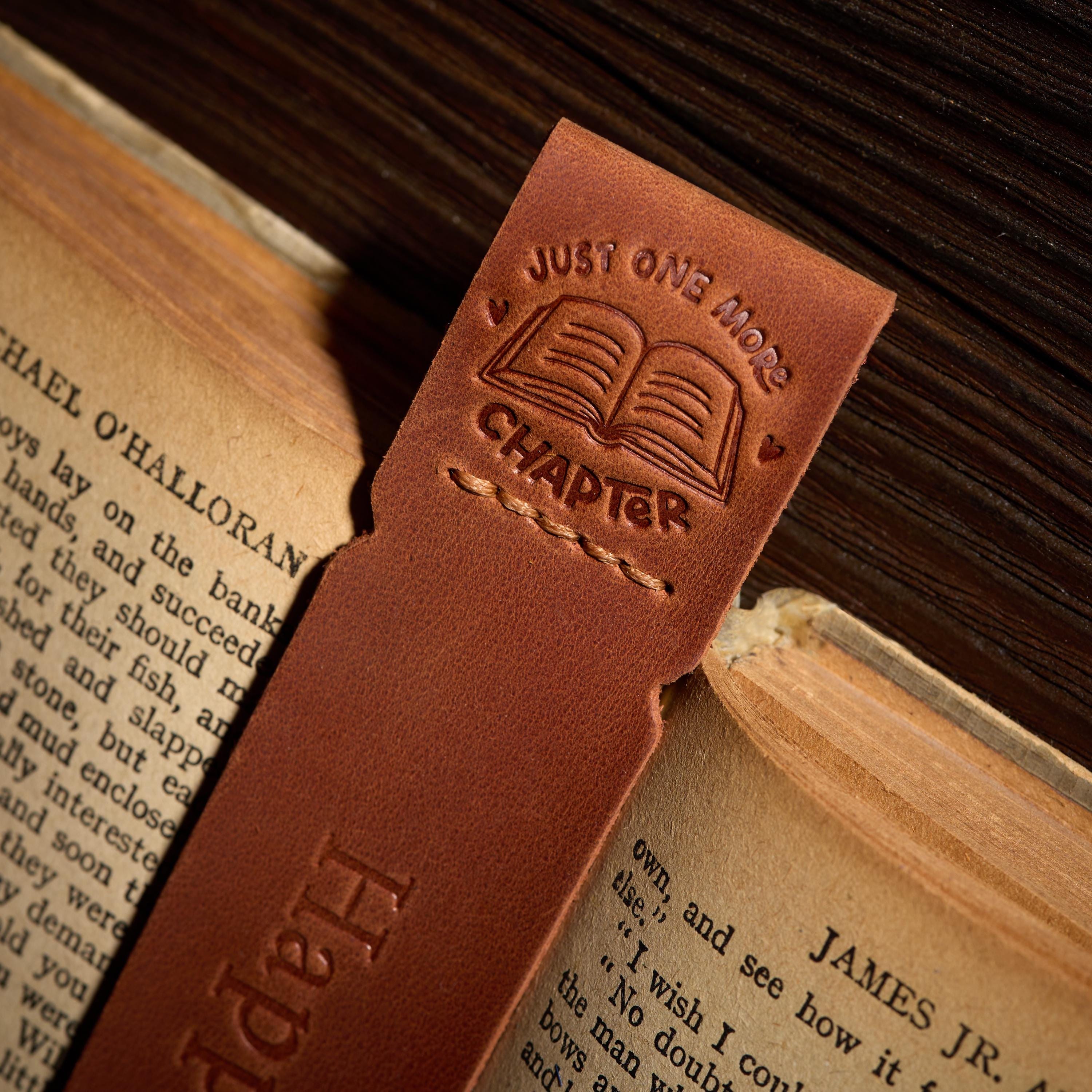 Personalized Leather Bookmark, Embossed Anniversary Gift - Etsy