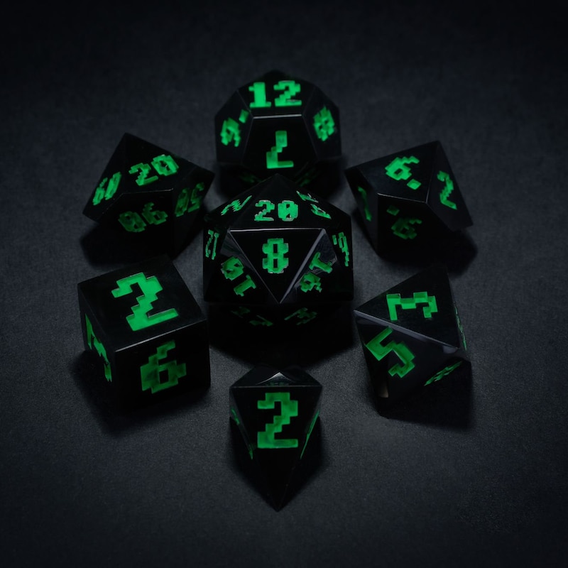 Black Dice Set - Etsy