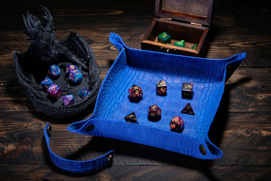 Dragon Skin Leather Dice Tray: Rolling Tray for Dnd, RPG - Etsy