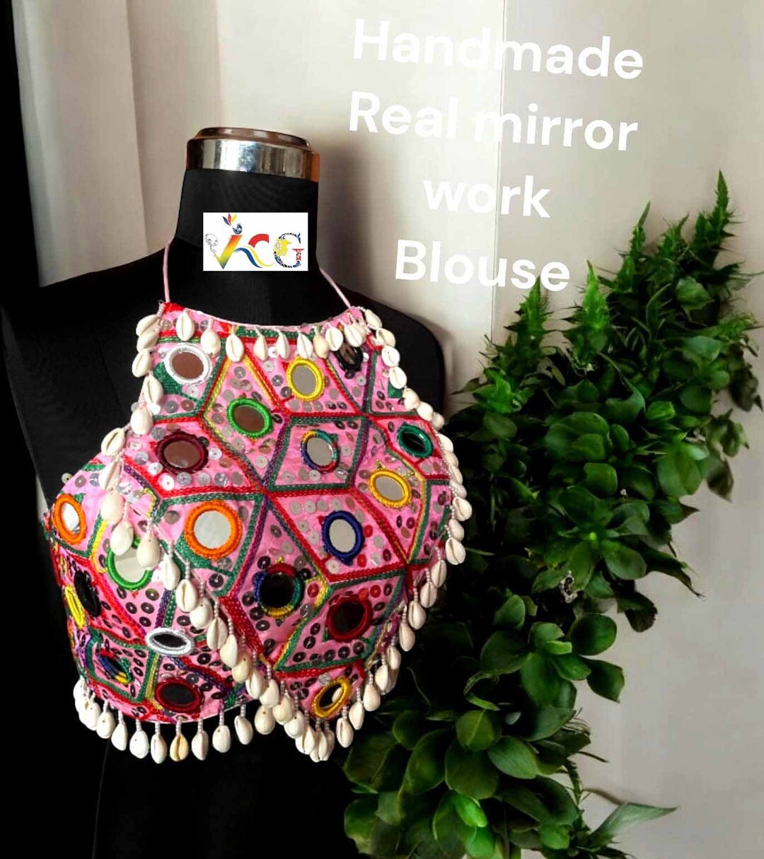 Navratri Kaudi Multi Thread Embroidery Work Blouse Garba Dandiya ...