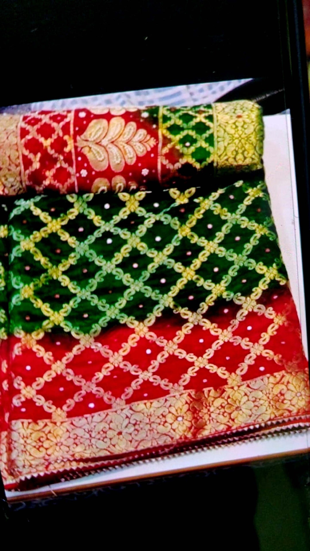 Bandhani Saree for Women Banarsi Ghat Chole Saree Traditional Bandhani ...