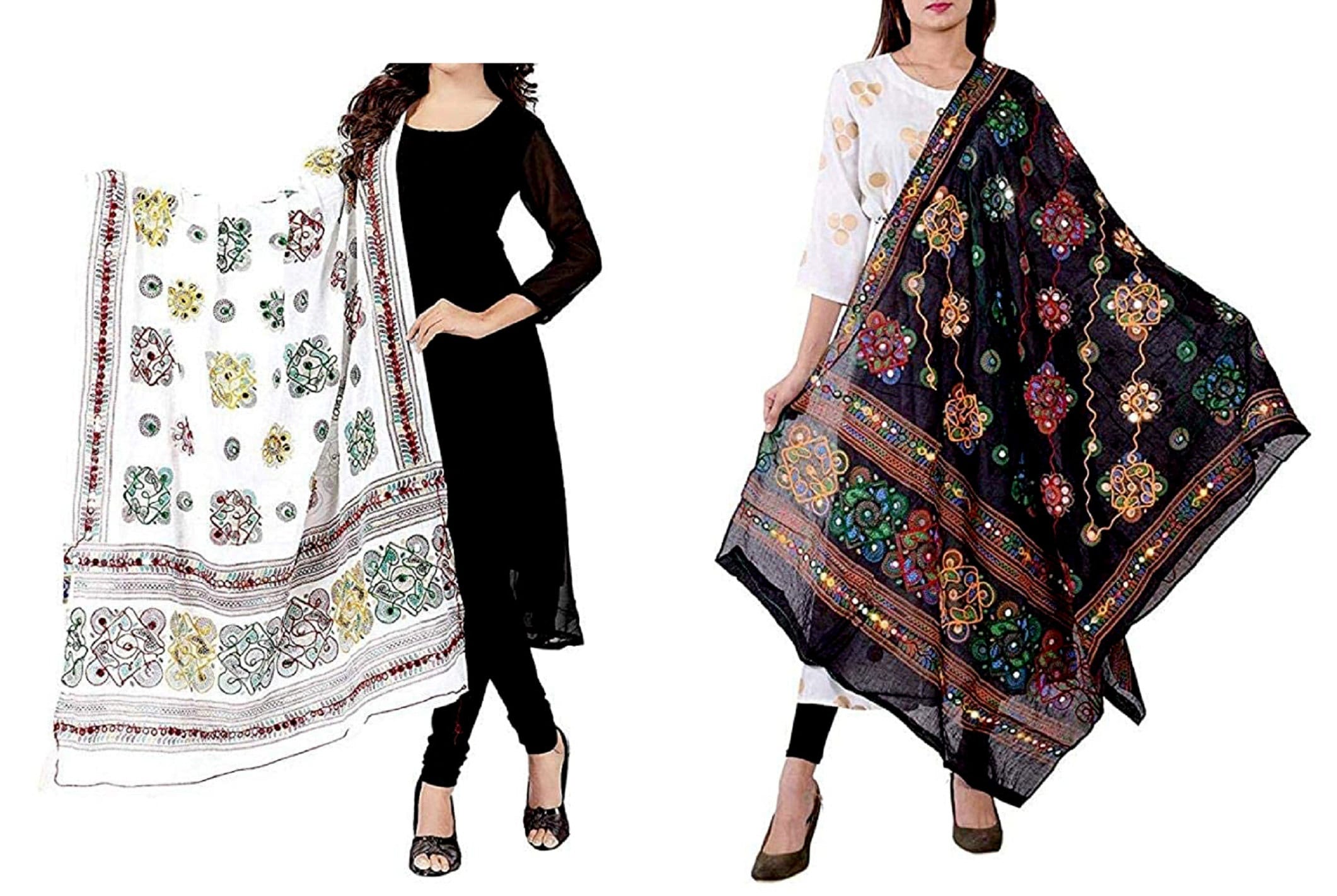 Cotton Dupatta Handmade Dupatta Hand Work Dupatta Mirror Work - Etsy UK