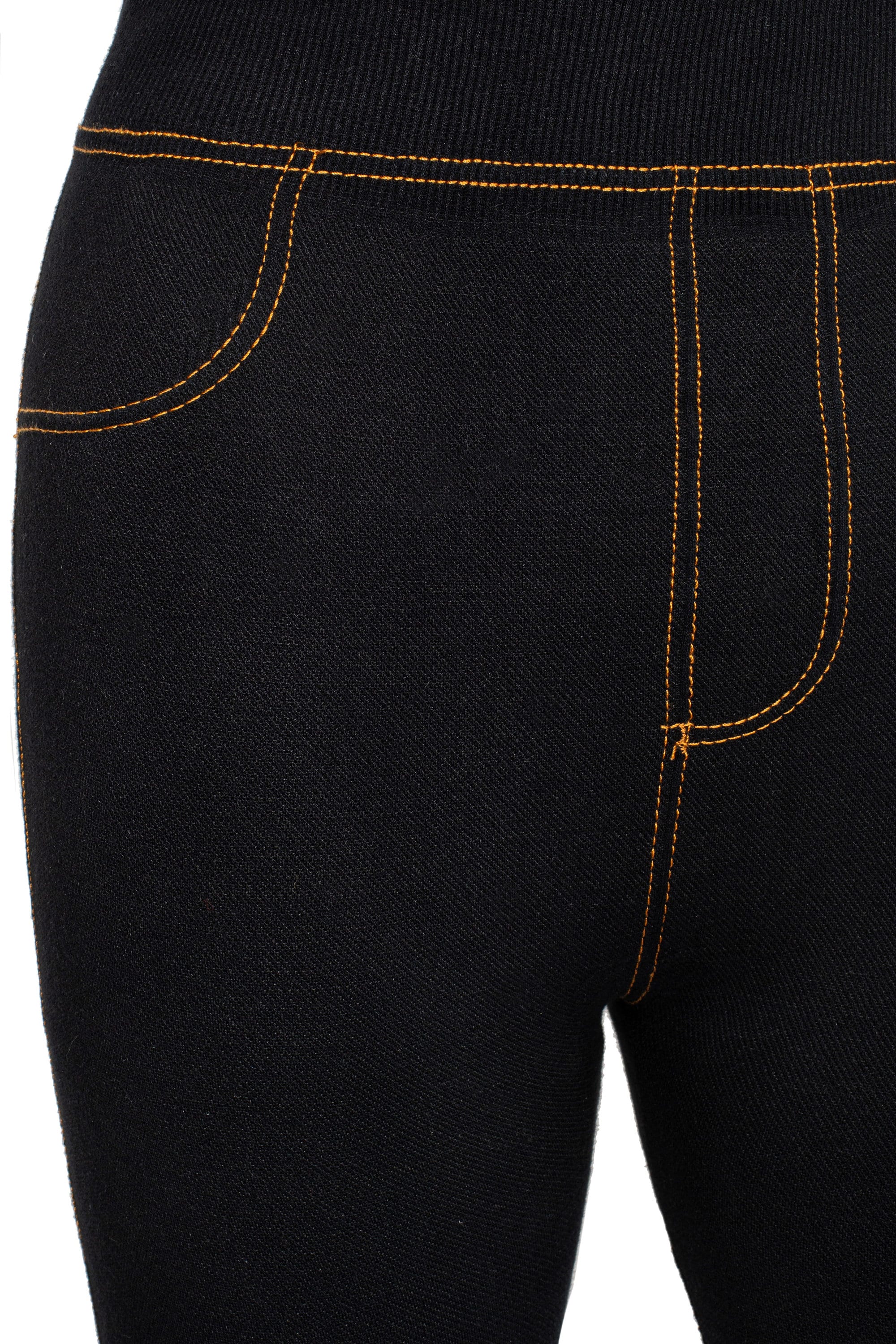 Women's Fleece Lined Leggings in Black & Blue Incredible - Etsy