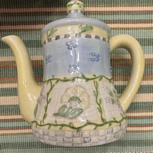 Cottage Garden Teapot, Debbie Mumm - Etsy