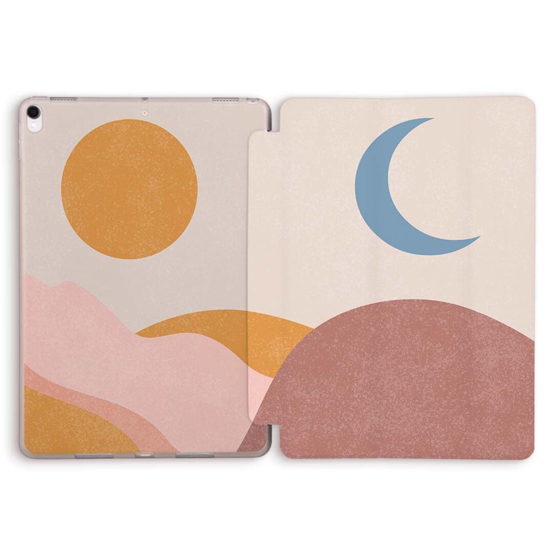IPad Case Aesthetic Moon Sun Mountains Case for iPad 10th 10.2 9th Gen ...