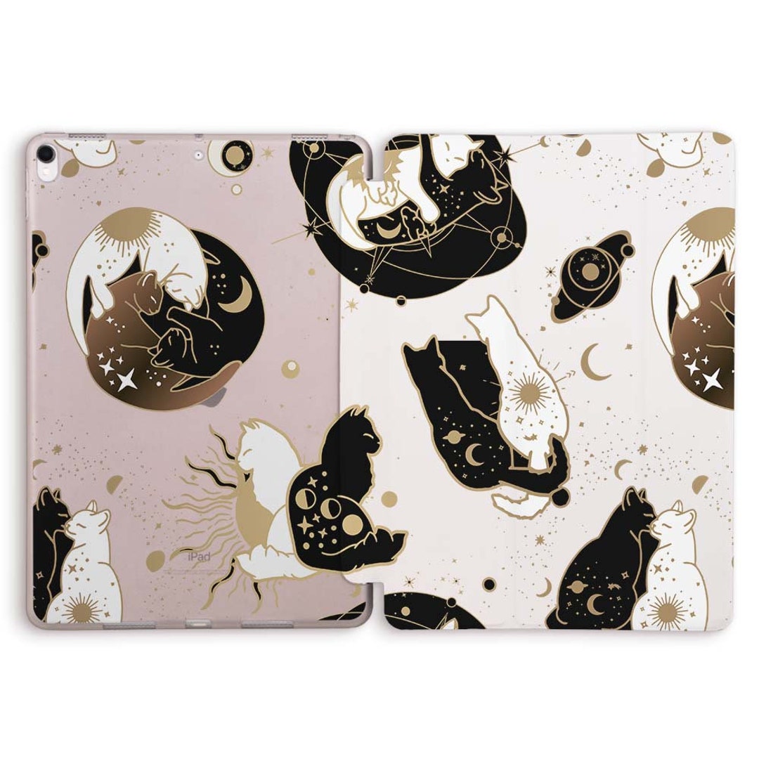 IPad Case Aesthetic Cats Cute Space Case for iPad 10th 10.2 9th Gen Air ...