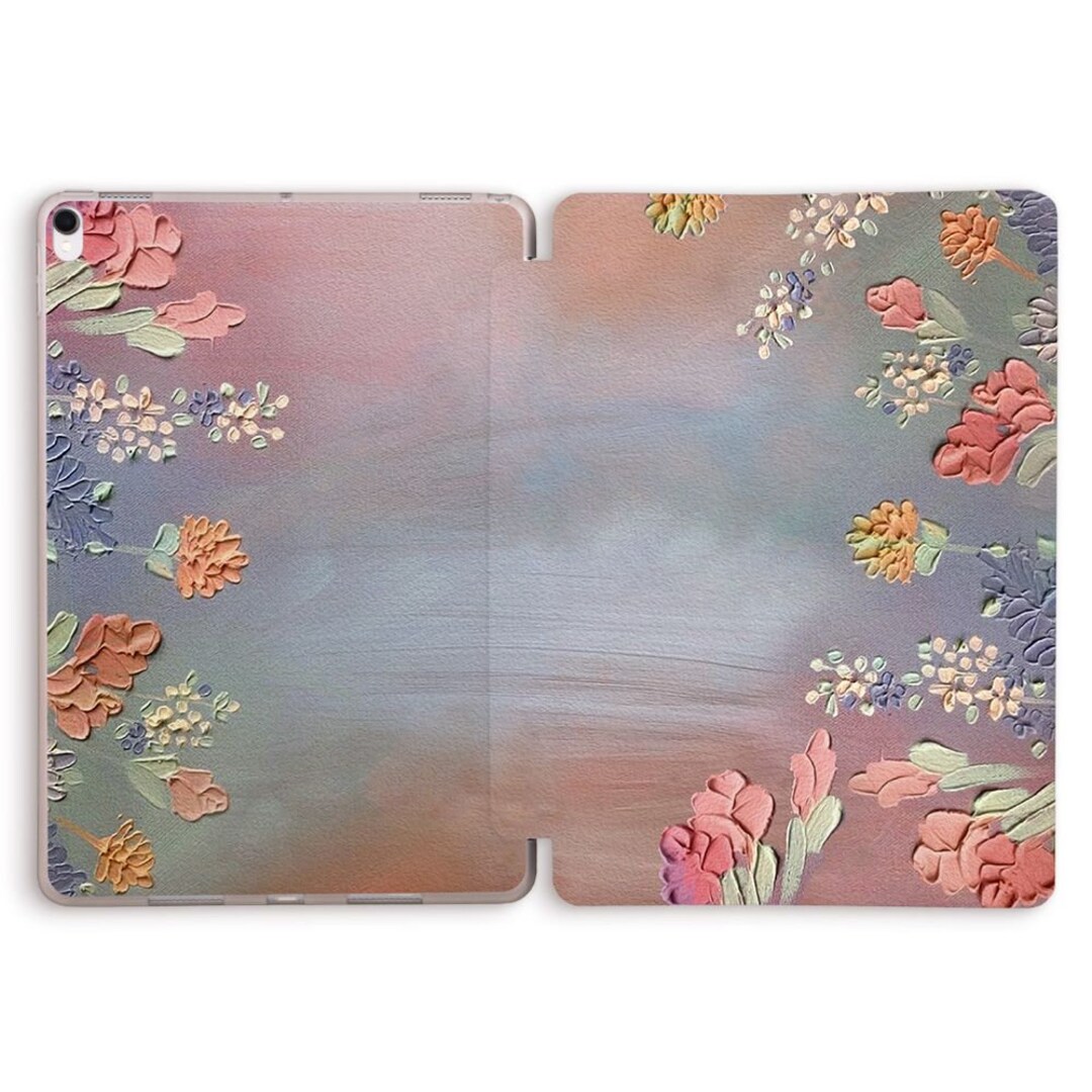 IPad Case Aesthetic Art Cute Flowers Case for iPad 10th 10.2 9th Air 5 ...