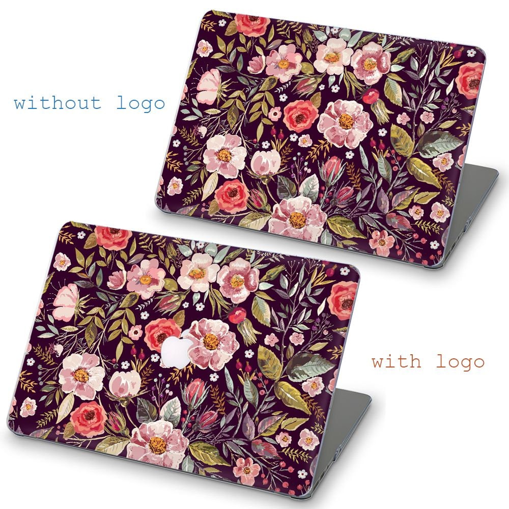 MacBook Case Cute Pink Red Flowers Case for MacBook Air 13 Pro 13 M2 M1 ...