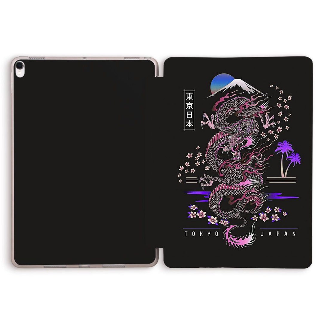 IPad Case Japan Aesthetic Dragon Japanese Case for iPad 10th 10.2 Air 5 ...
