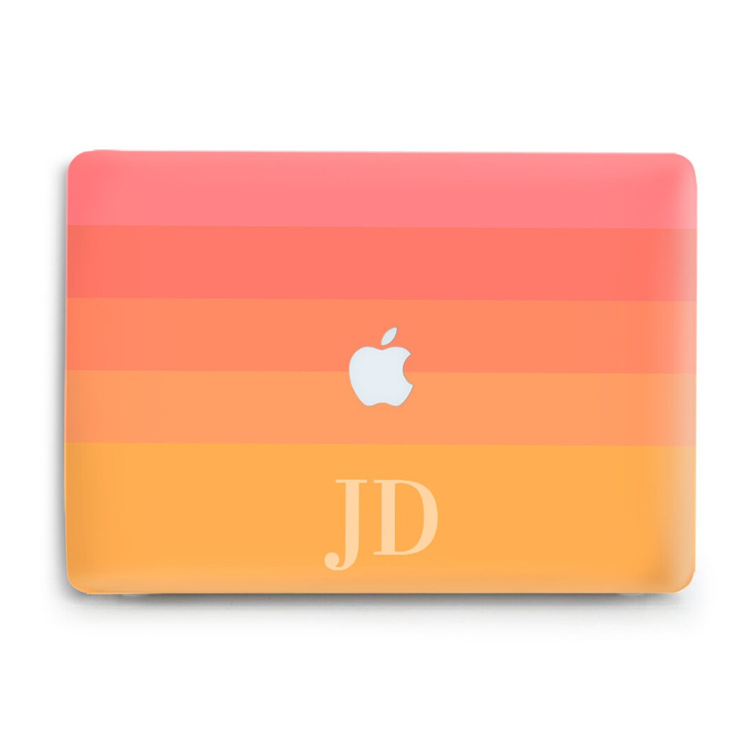 MacBook Case Custom Monogram Aesthetic Orange MacBook Pro 13 Macbntaook ...