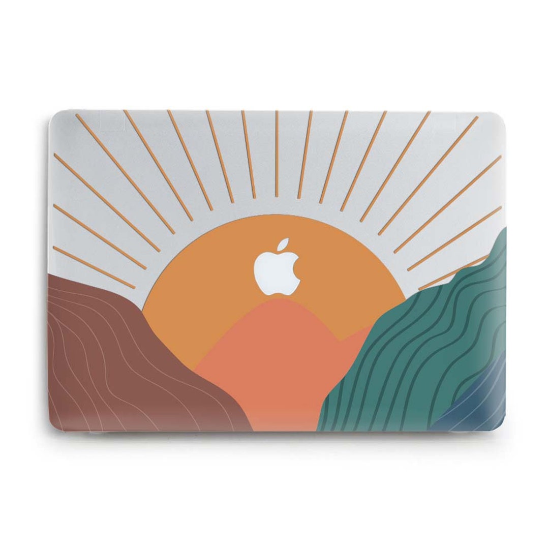 MacBook Case Aesthetic Nature Mountains Sunset Case for MacBook Air 13 ...