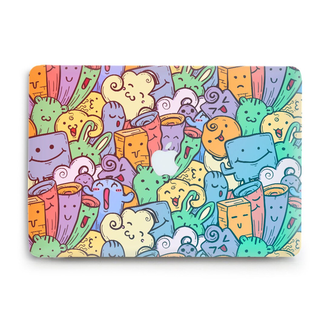 MacBook Case Kawaii Trippy Smiley Faces MacBook Pro 13 MacBook Air 13 ...