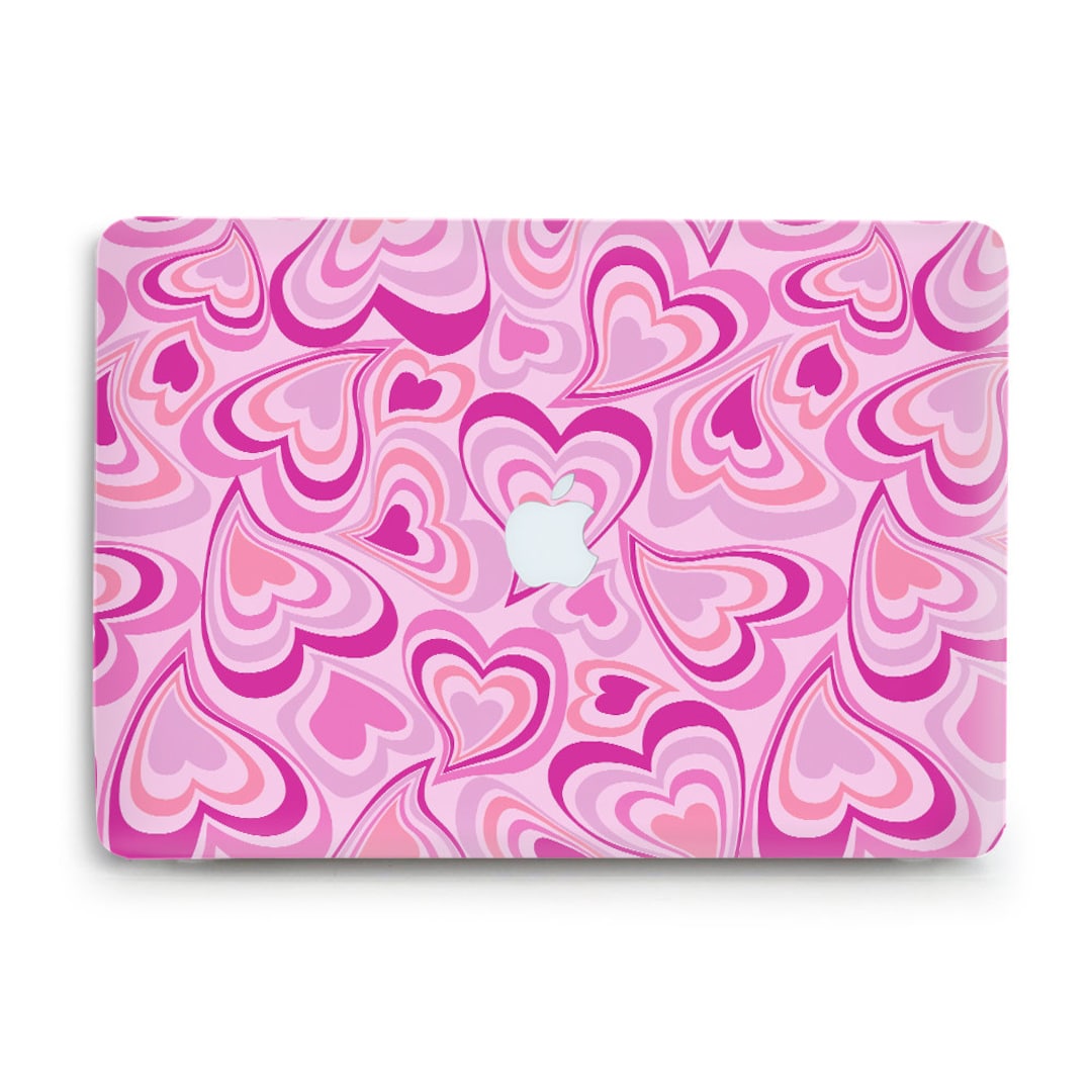MacBook Case Hearts Cute Aesthetic Retro MacBook Pro 13 MacBook Air 13 ...