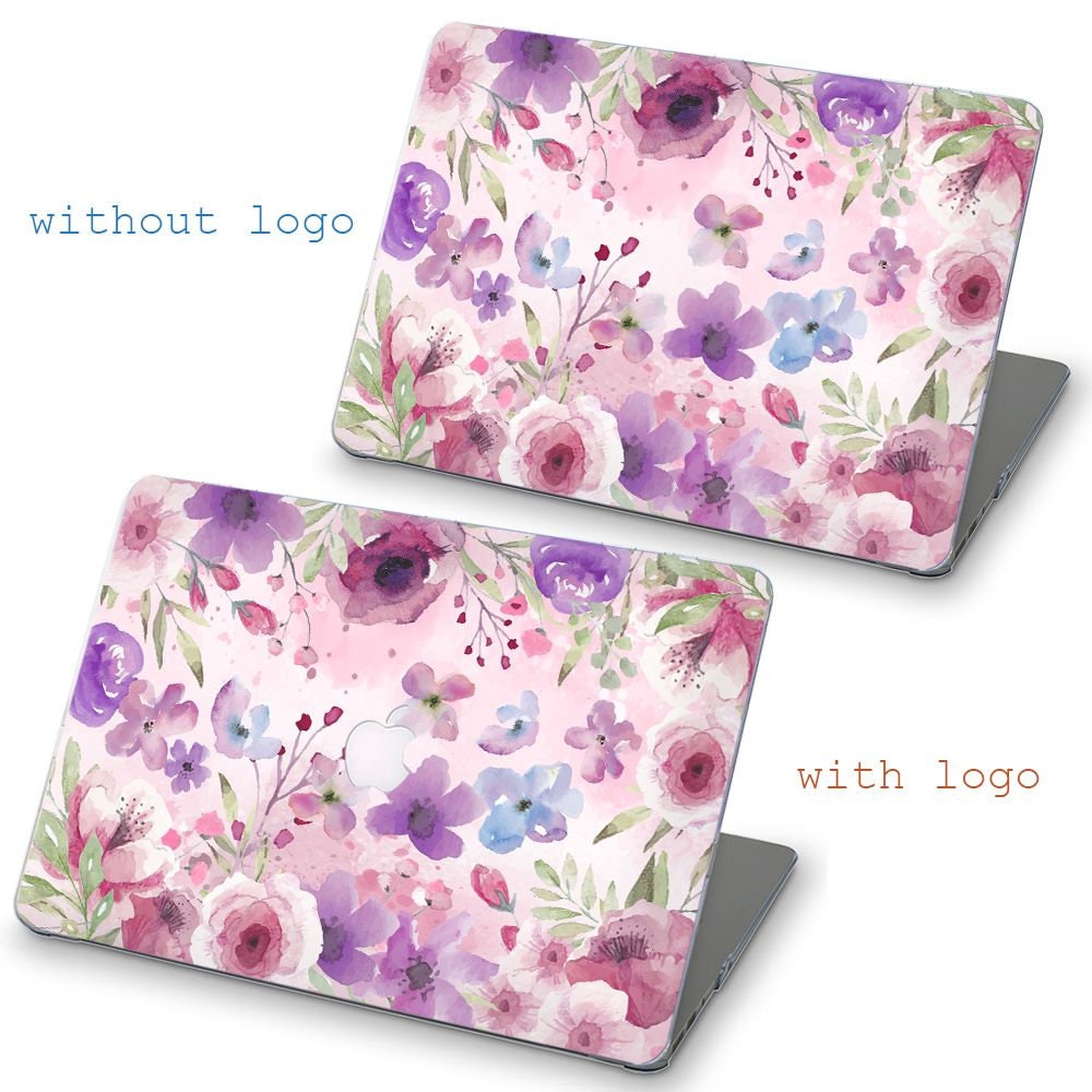 Macbook Case Aesthetic Flowers Watercolor Art Case for Macbook - Etsy