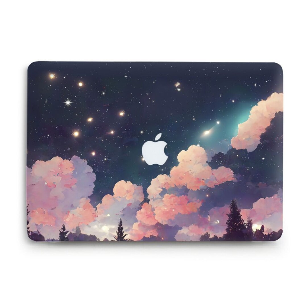 MacBook Case Aesthetic Cute Clouds Stars Case for MacBook Air 13 Pro 13 ...