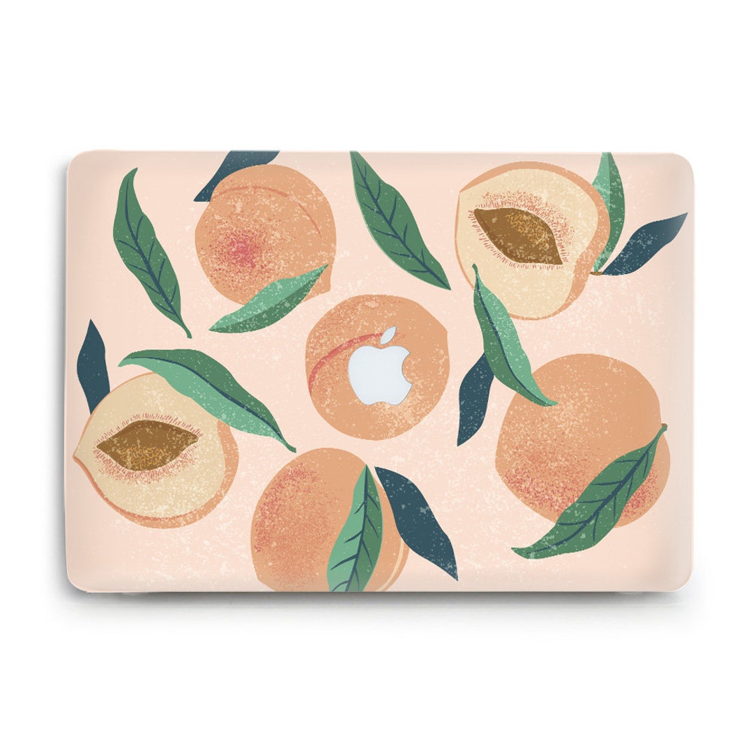 MacBook Case Aesthetic Peaches Cute Floral Case for MacBook Air 13 Pro ...