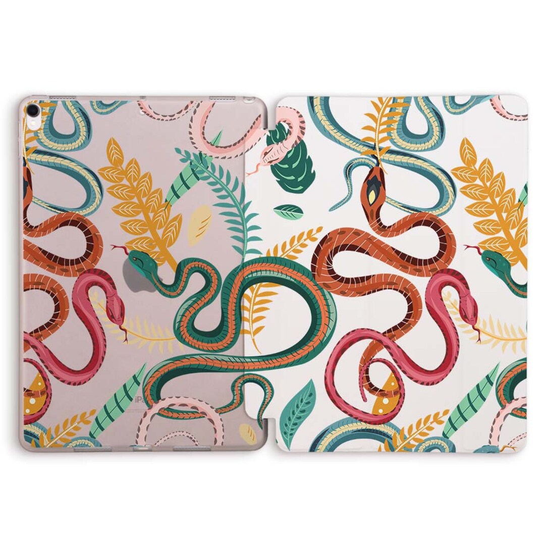 IPad Case Aesthetic Snakes Leaves Cute Case for iPad 10th 10.2 Air 5 4 ...