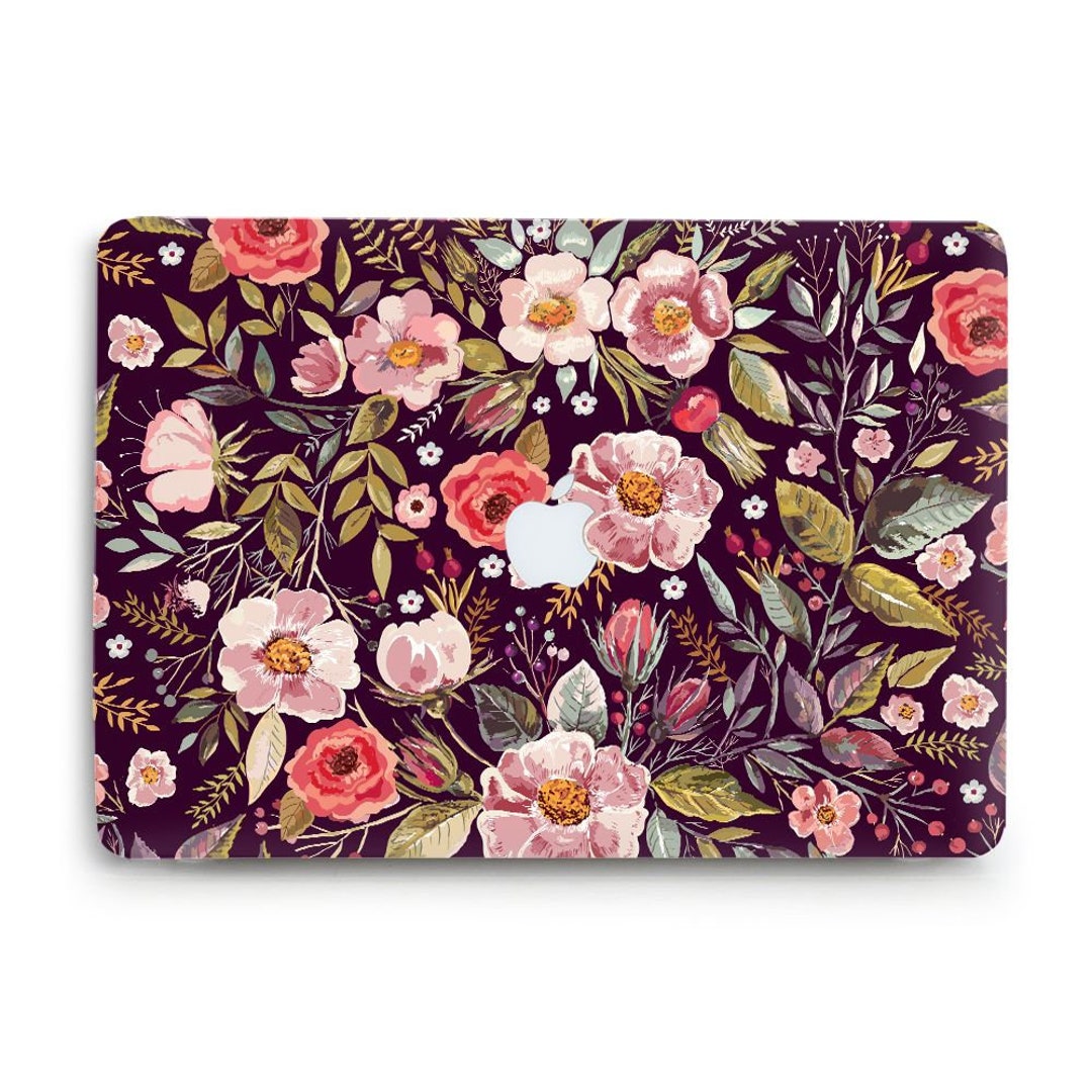 MacBook Case Cute Pink Red Flowers Case for MacBook Air 13 Pro 13 M2 M1 ...