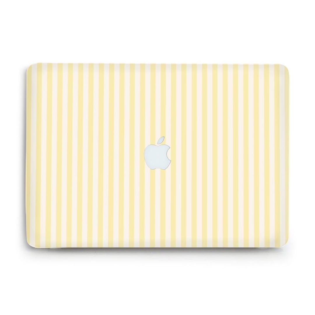 MacBook Case Aesthetic Butter Yellow Stripes MacBook Pro 13 MacBook Air ...
