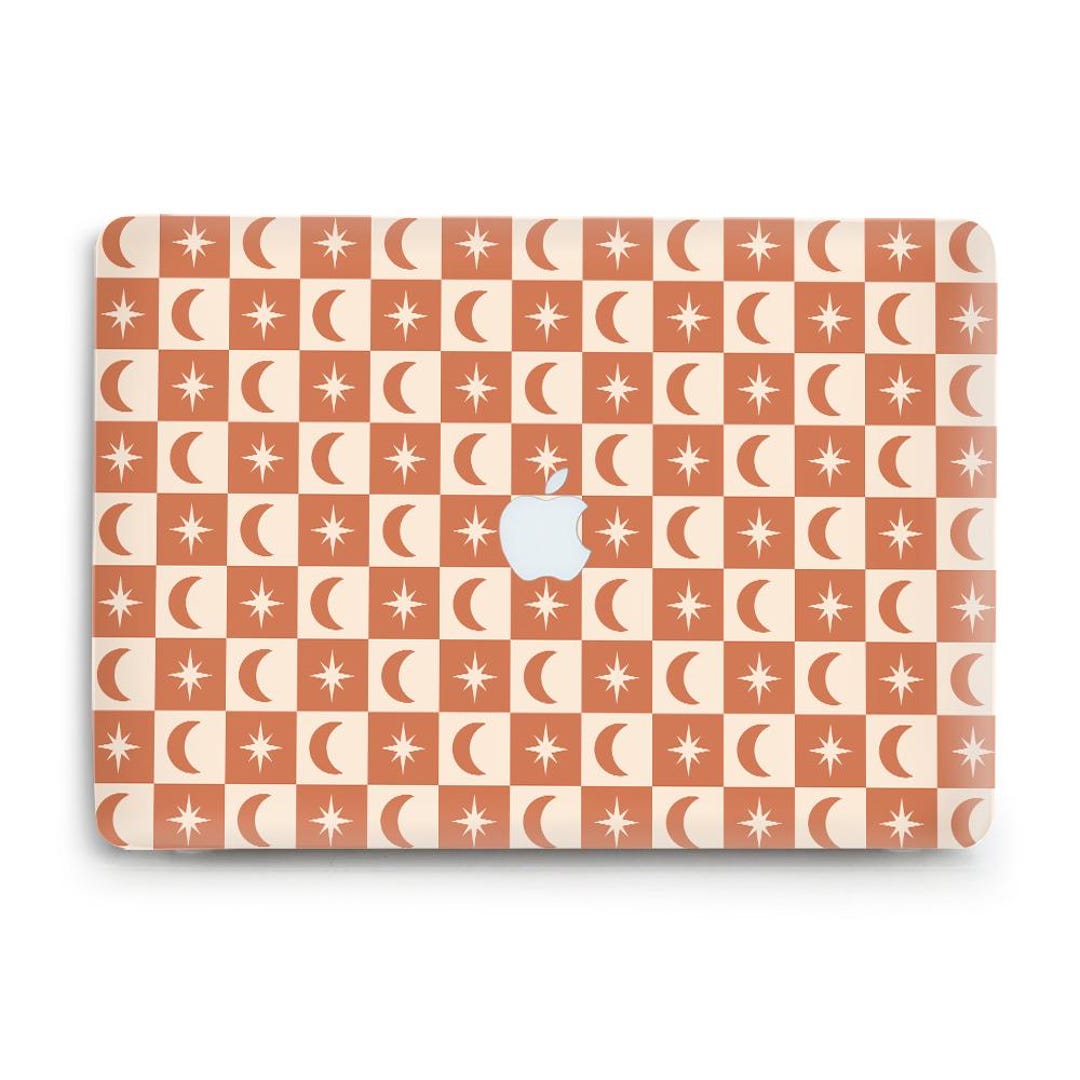 MacBook Case Aesthetic Checker Stars Moon MacBook Pro 13 MacBook Air 13 ...