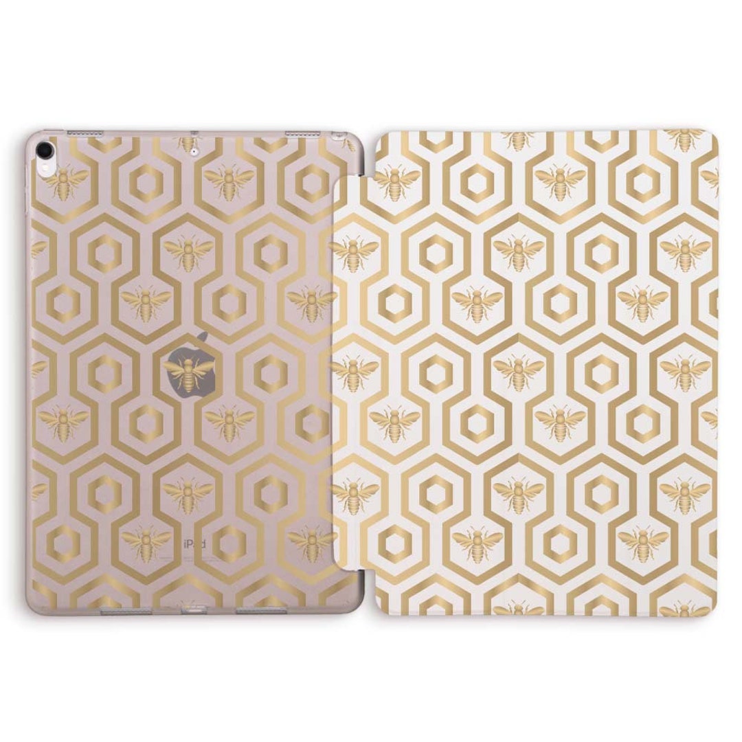 IPad Case Aesthetic Gold Bees Design Case for iPad 10th 10.2 9th Air 5 ...