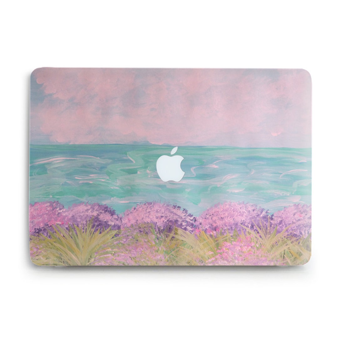 MacBook Case Aesthetic Landscape Beach Lavender MacBook Pro 13 MacBook ...
