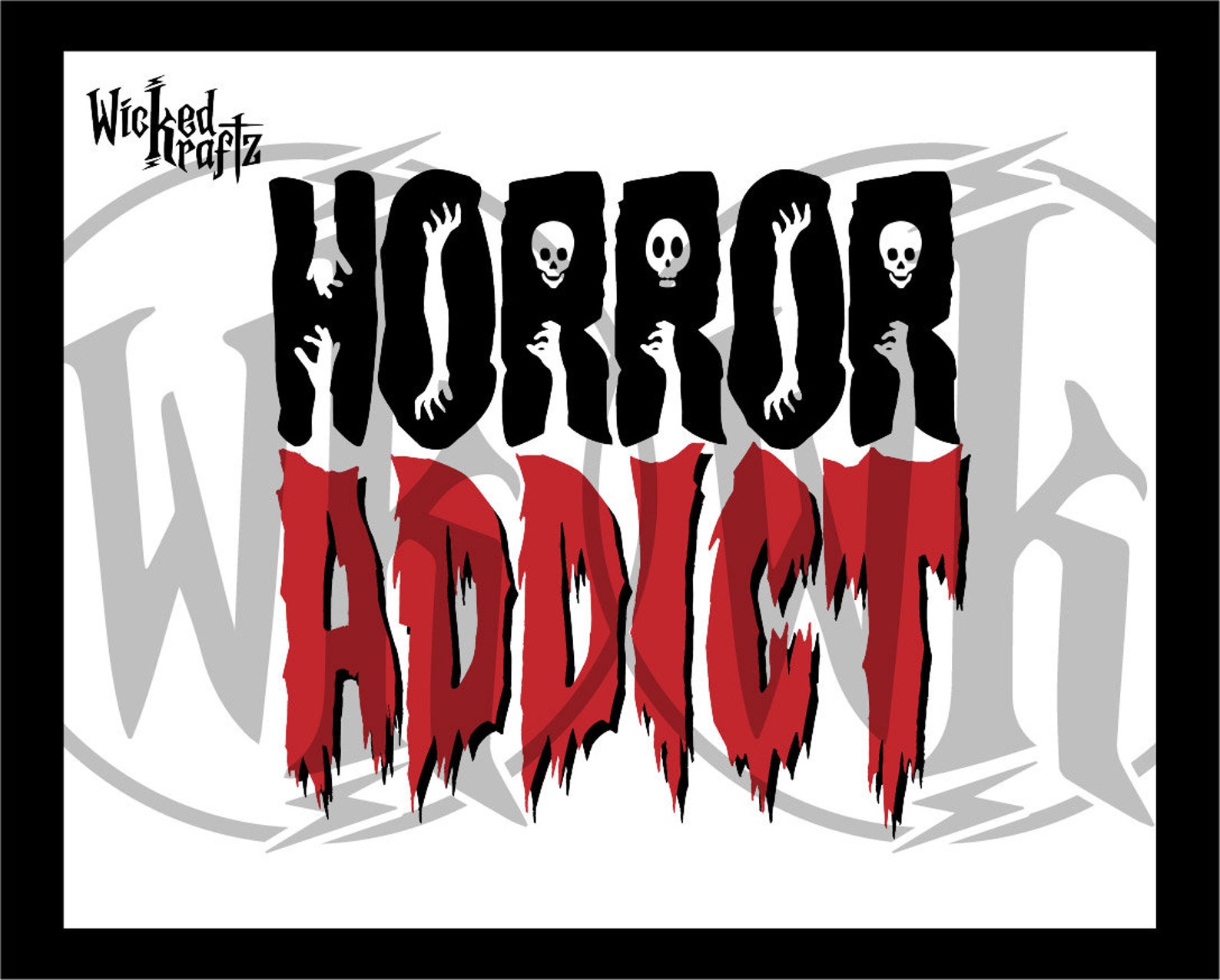 Horror Addict Svg Png Jpg Eps Digital Halloween Decal Svg - Etsy