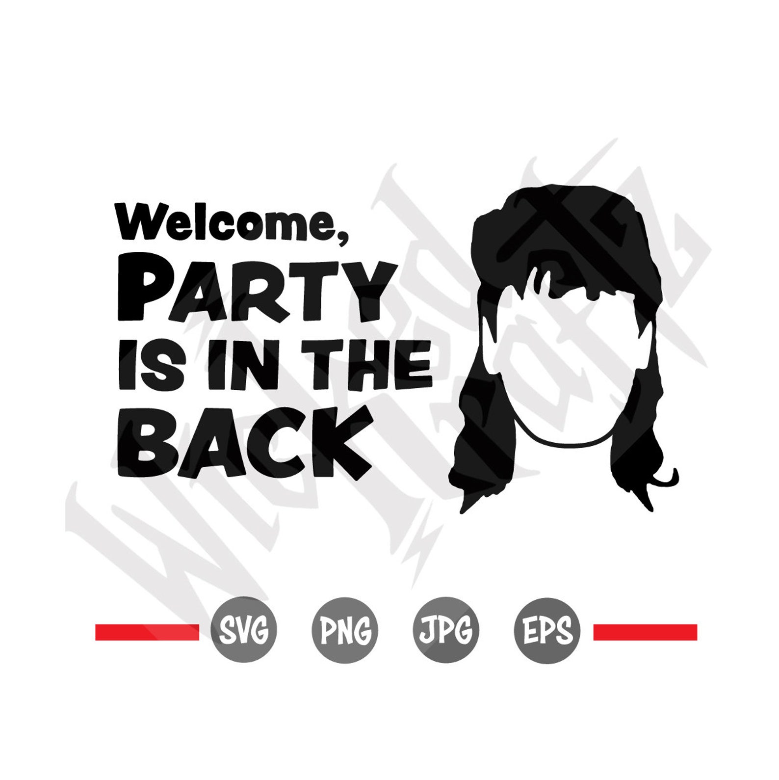 Mullet Party Welcome mat svg doormat svg funny doormat svg | Etsy