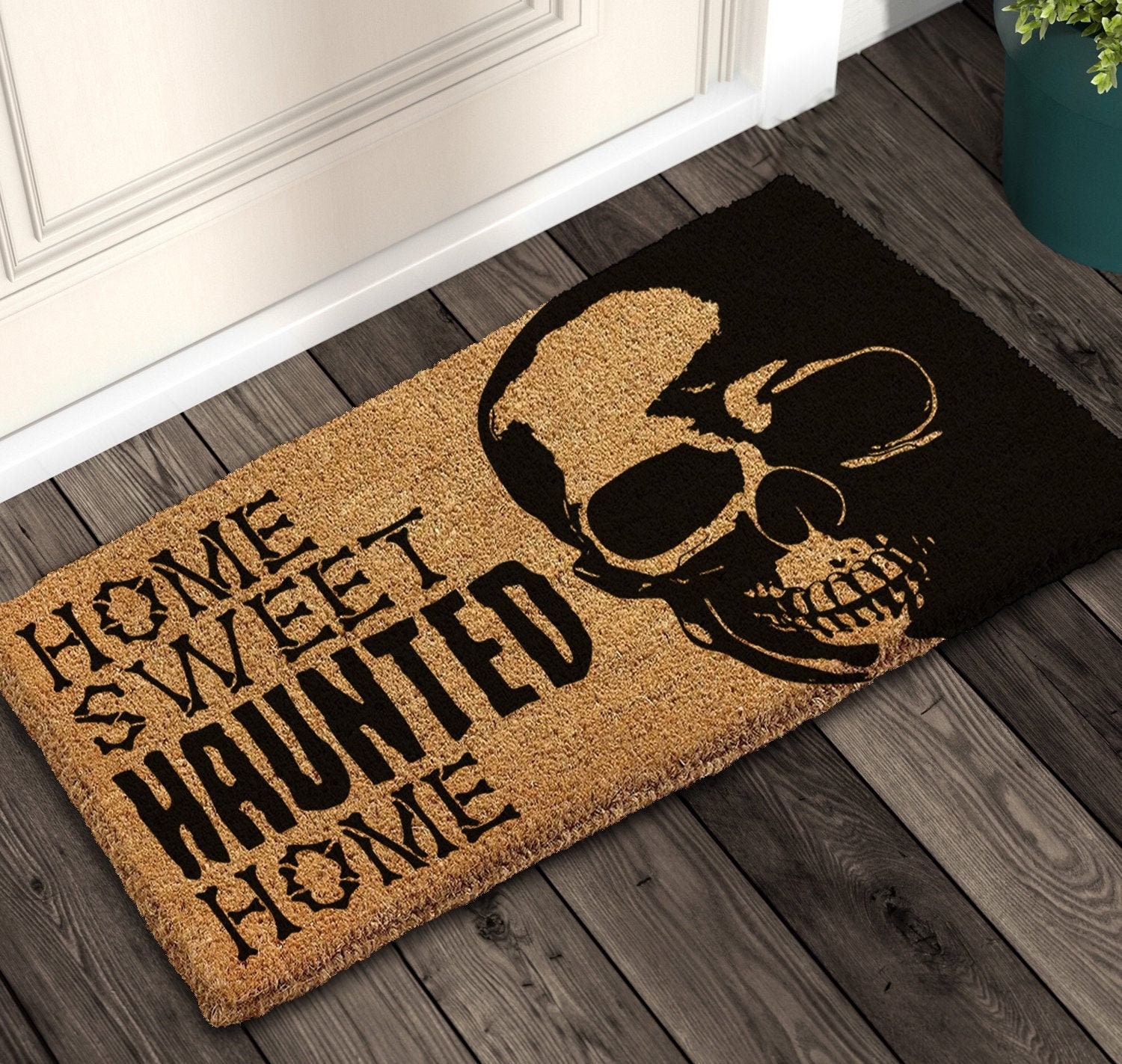 Halloween Skull Welcome Mat Svg, Doormat Svg, Halloween Doormat Svg ...