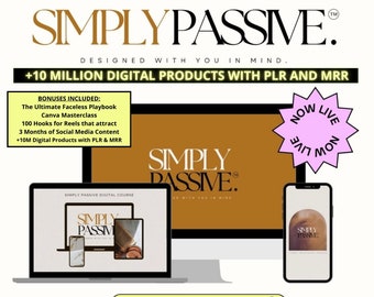 Simply Passive Digital Marketing Course With MRR - Etsy