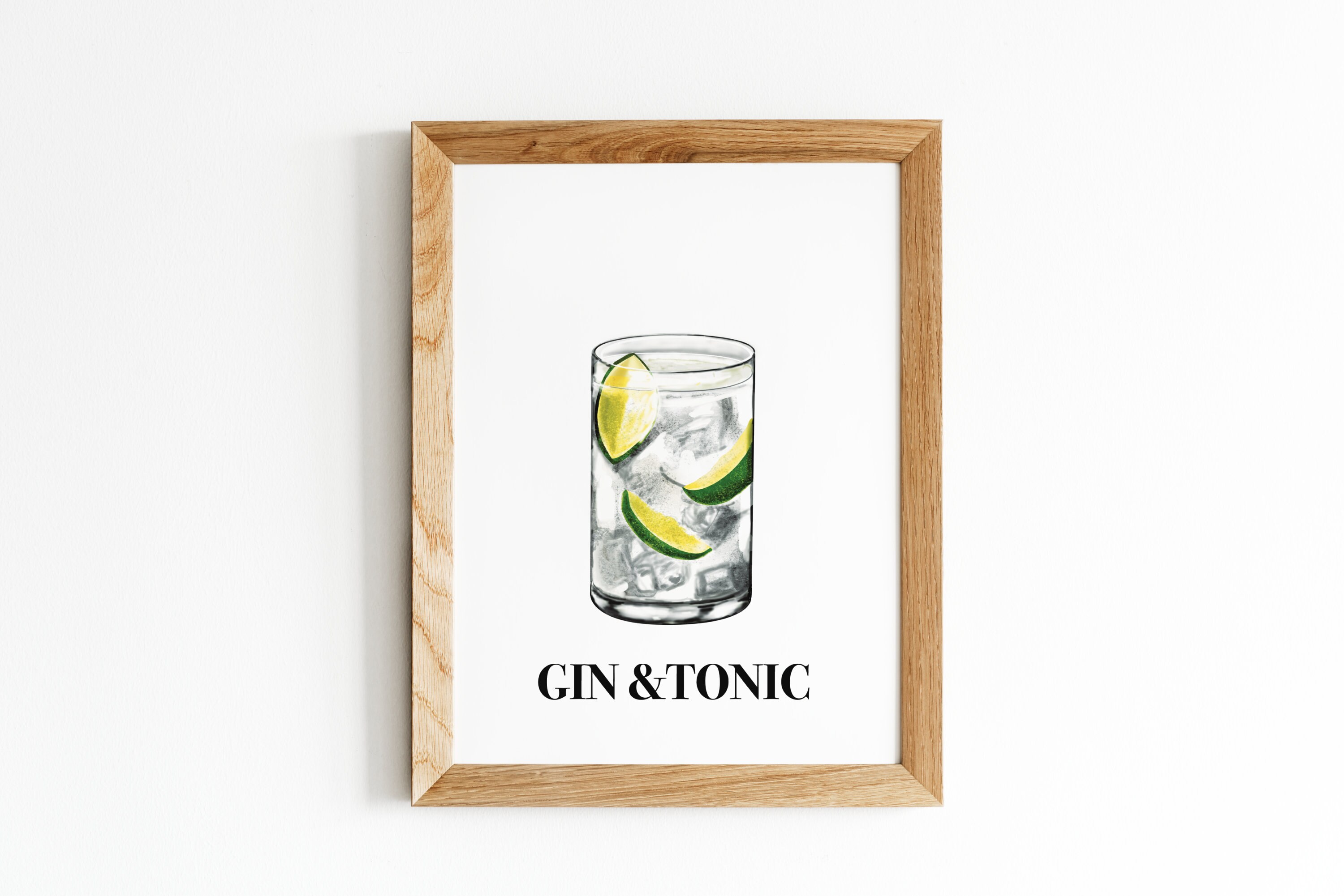 Gin and Tonic Cocktail Prints | Bar Decor Sign | Signature Drink Poster ...