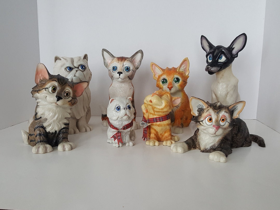 Funny Cat Collection Arora Animals Funny Cat Figurine - Etsy