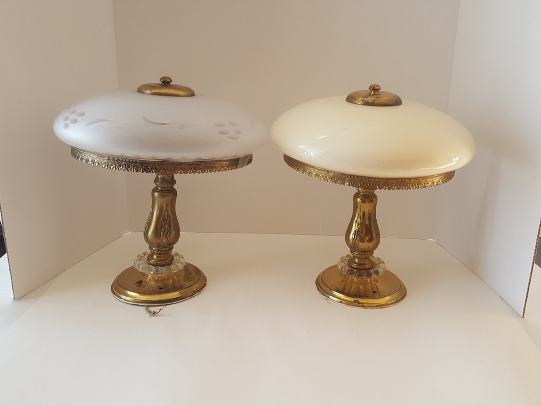 1930s/1940s Ceiling Light / Light Fixture Glass Chandelier Antique ...