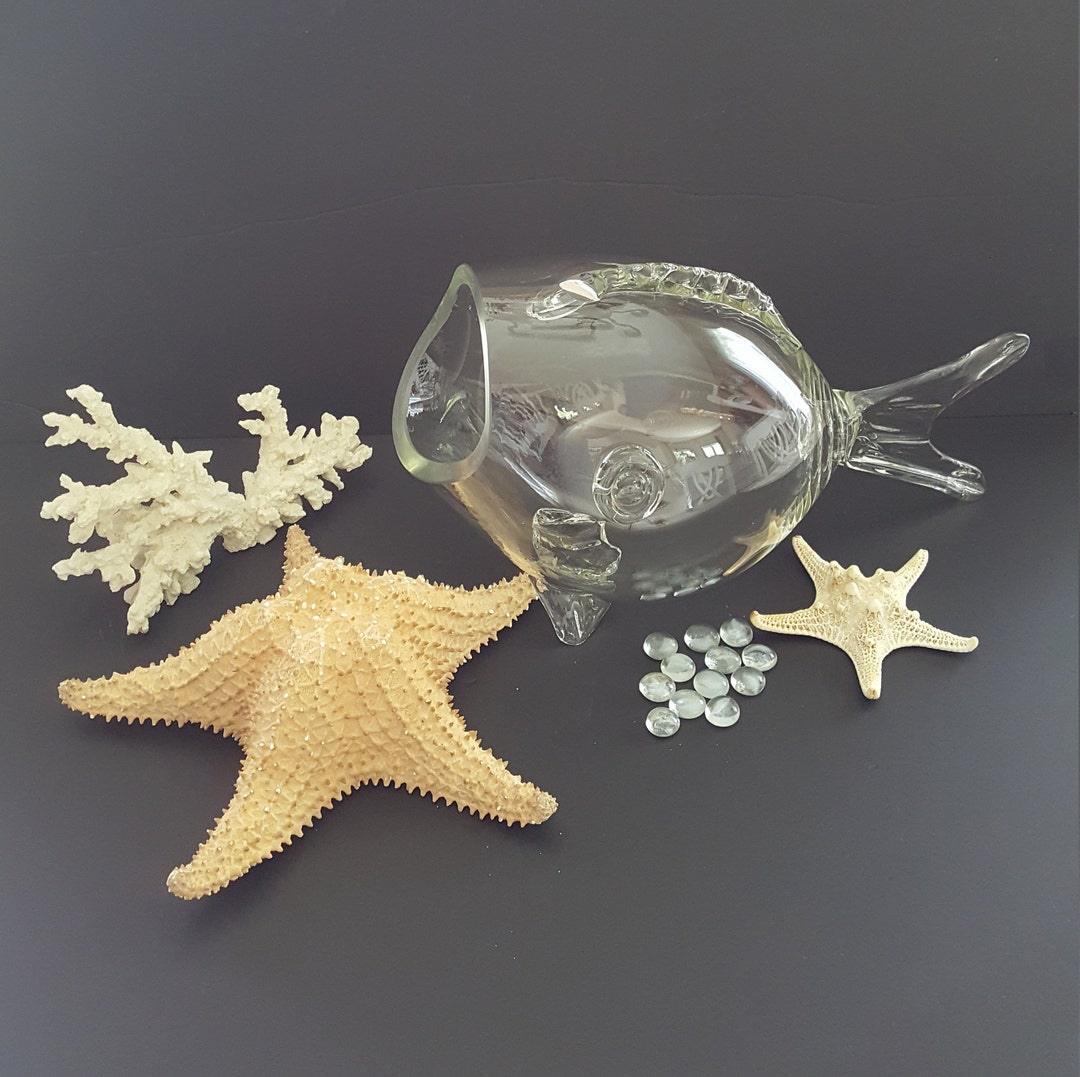 VINTAGE Fish Shaped Glass Jar - Etsy