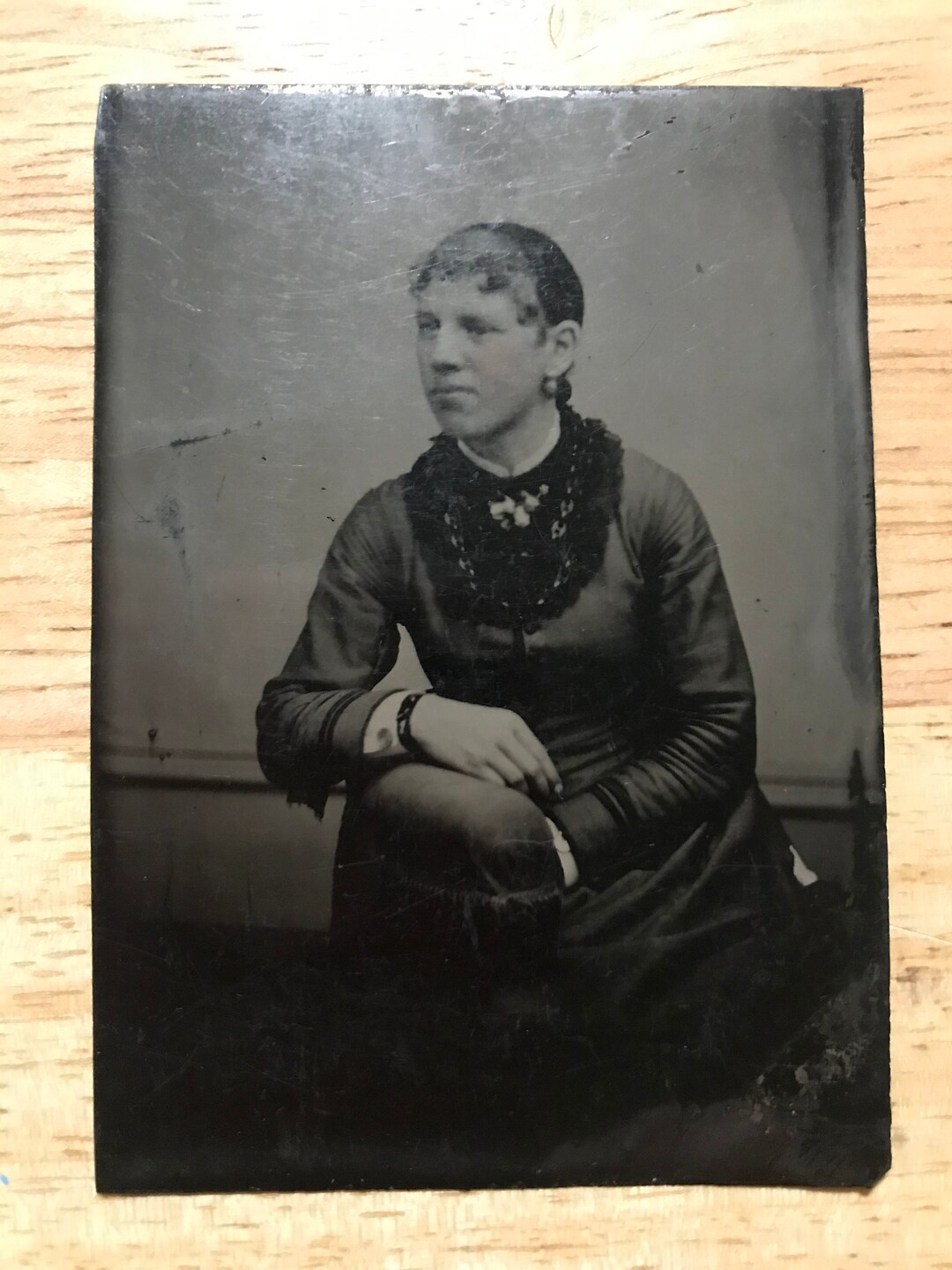 Vintage Antique Tintype / Ferrotype Photo A Lovely Lady 1860s to 1890s ...