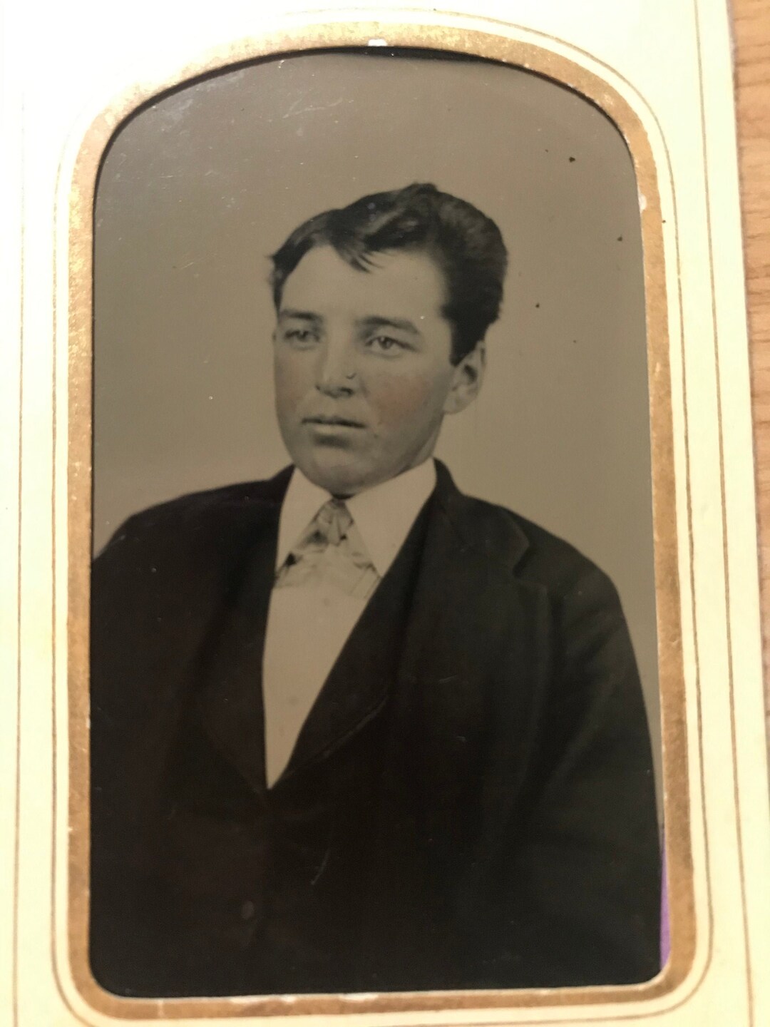 Vintage Antique Tintype / Ferrotype Photo Man With Rosy Cheeks 1860s to ...