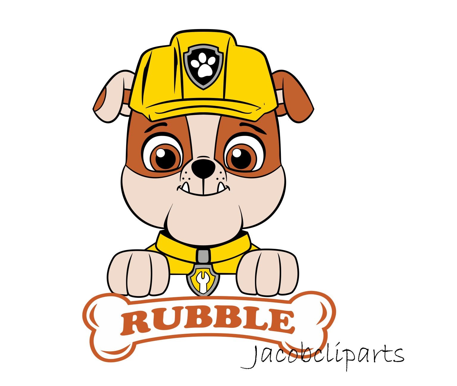 Rubble Paw Patrol Paw Partol Cliparts Paw Patrol Png Paw | Etsy