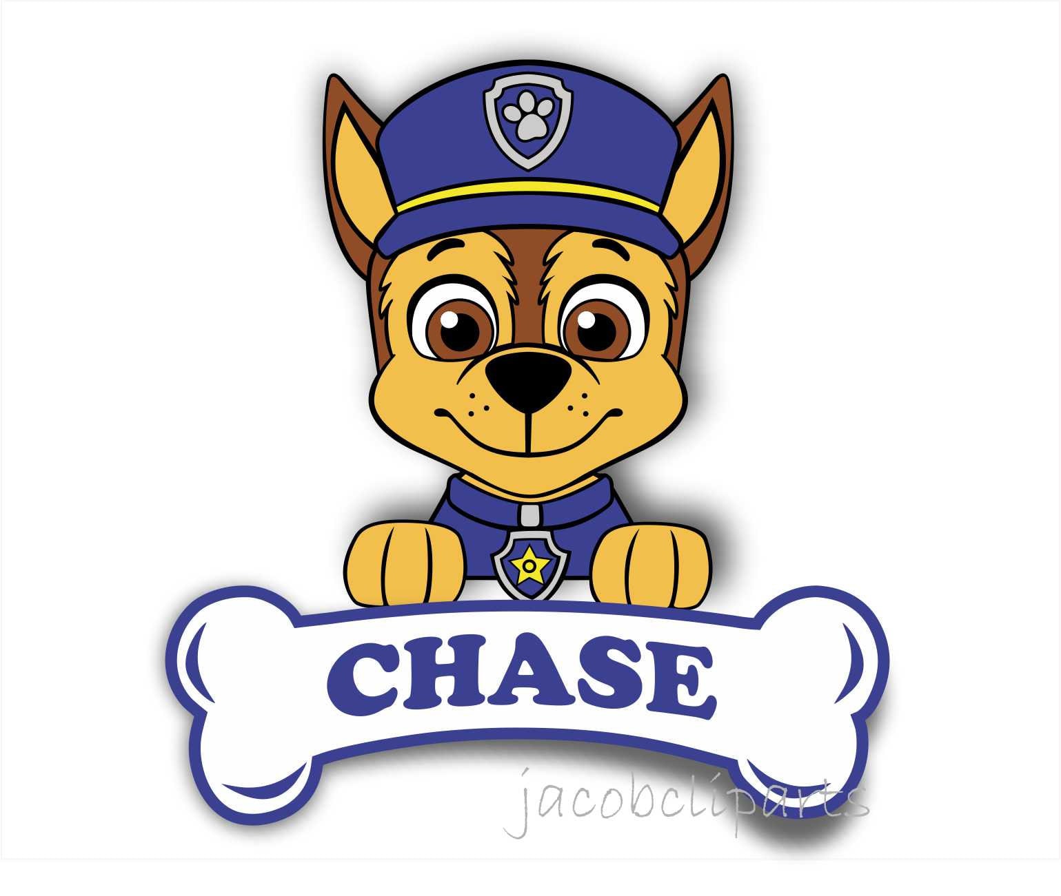 Chase Paw Patrol Paw Partol Cliparts Paw Patrol Png Paw | Etsy