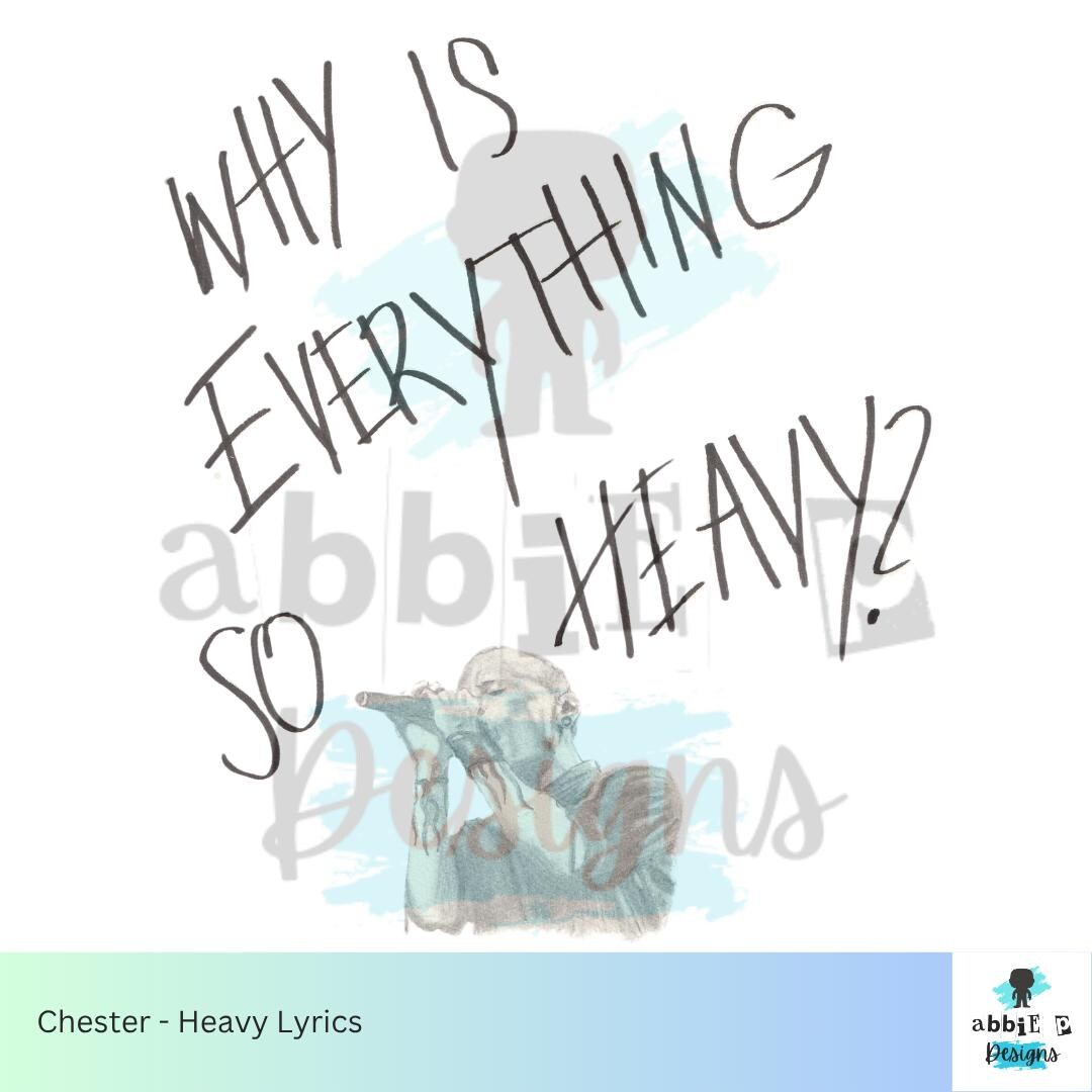 Linkin Park Chester Lyrics Poster Heavy Lyrics - Etsy