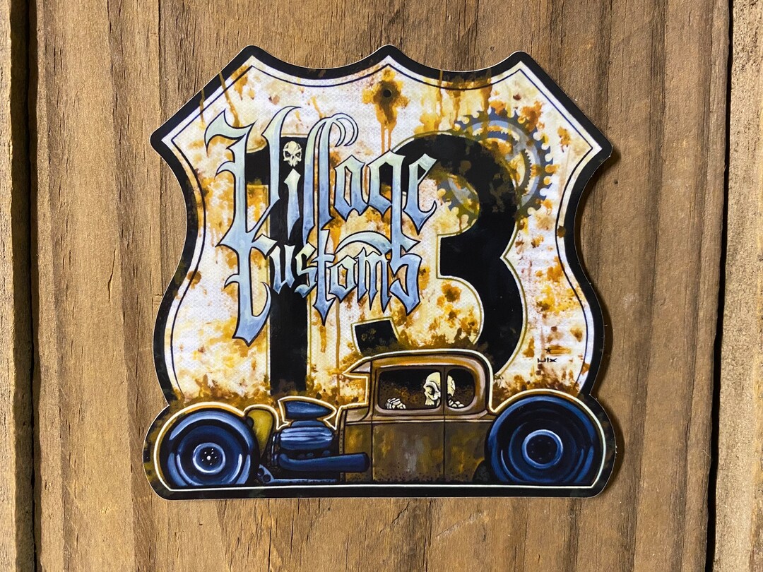Decal- Village Customs Sticker Hixgarage Free US Shipping - Etsy