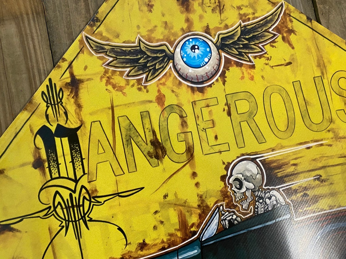 Banner DANGEROUS 2’x2’ Hixgarage - Etsy