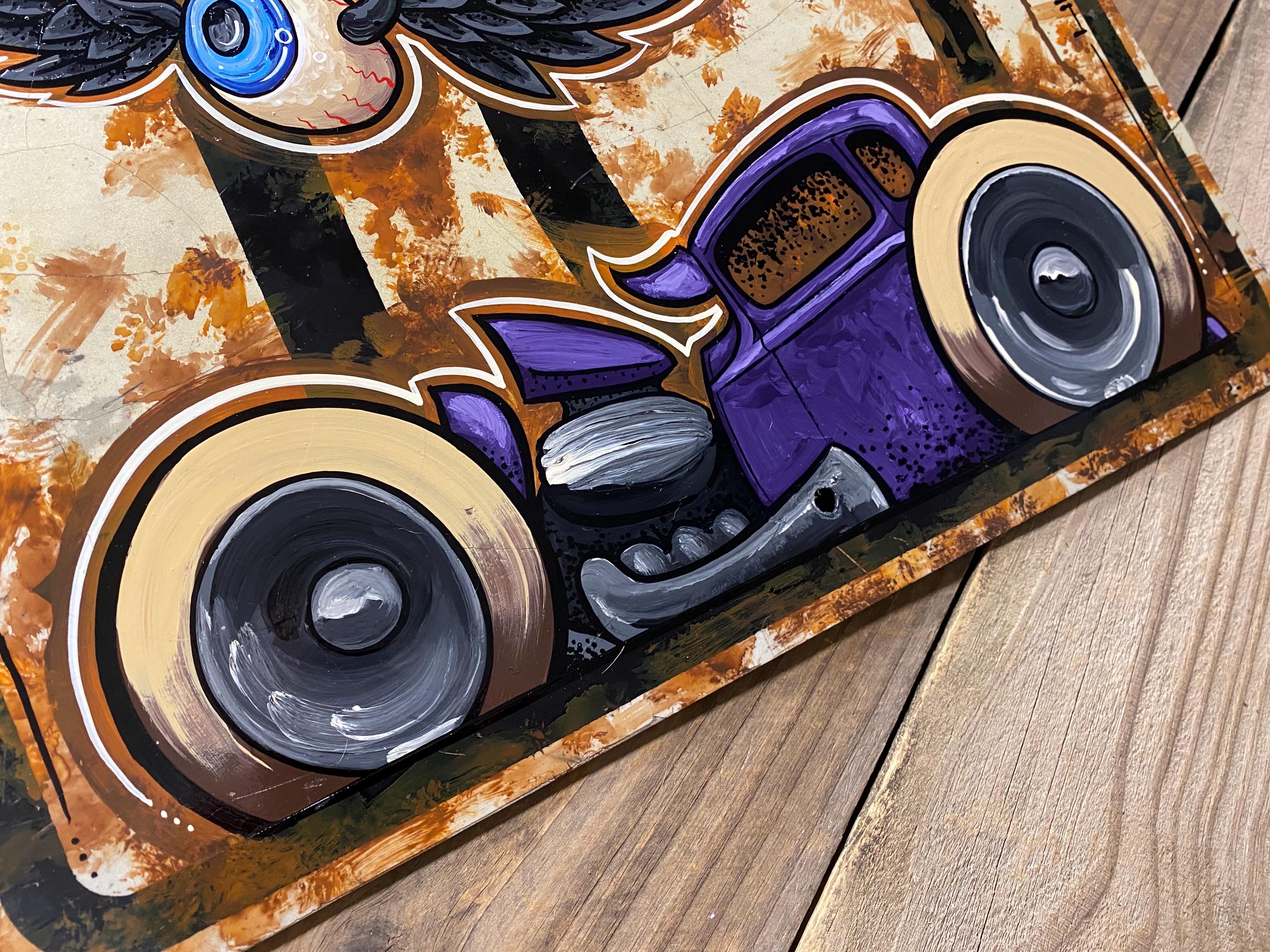 JCT Purple Ratrod Hand Painted Sign 21”x15” - Etsy