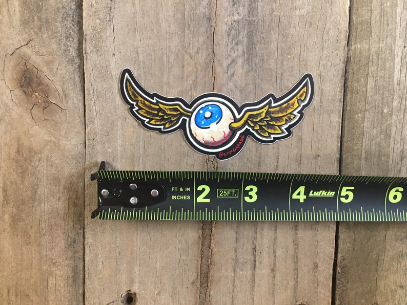 Flying Eyeball Vinyl Decal Glossy Sticker Hixgarage Art Free - Etsy