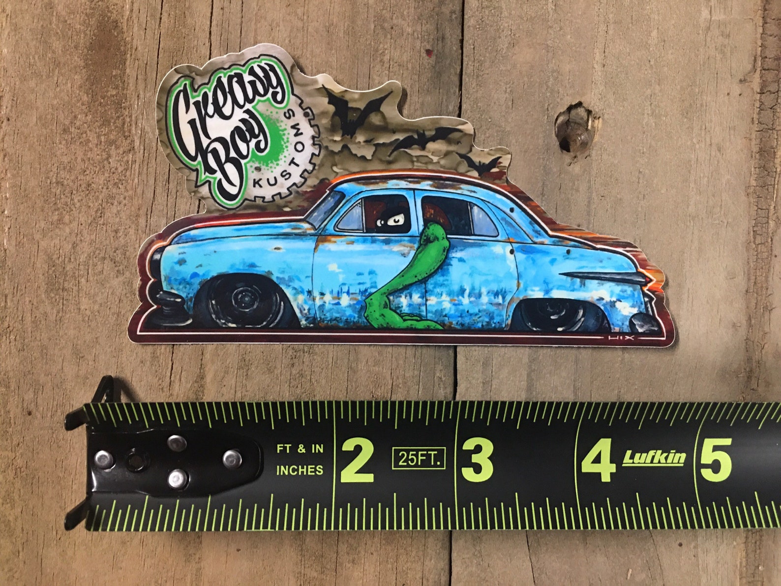 Blue Hotrod Rat-rod Sticker Hixpinstriping Free US Shipping | Etsy